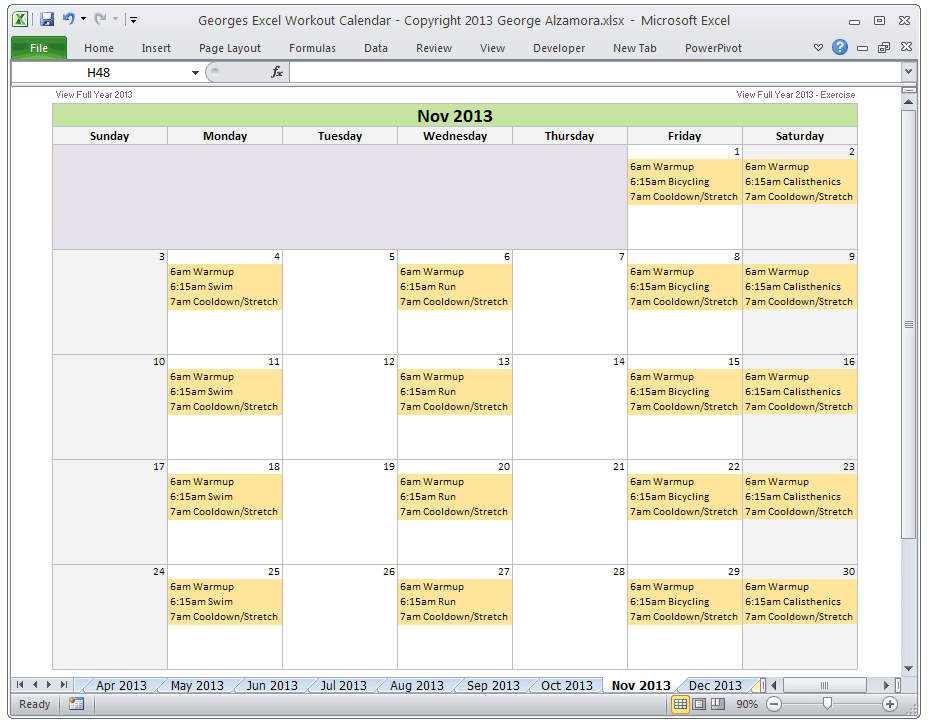9+ Excel Workout Templates - Excel Templates 9+ Excel Workout Templates - Excel Templates