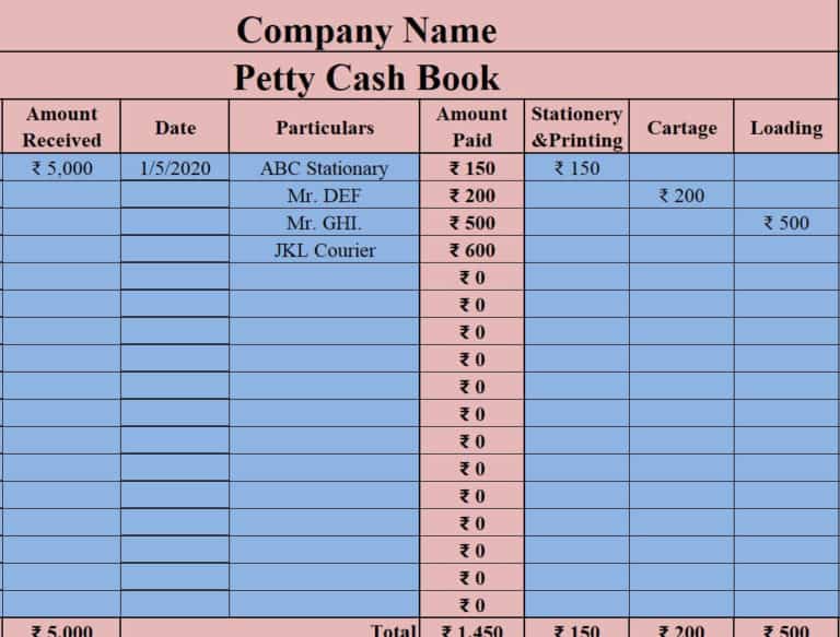FREE 14+ Petty Cash Log Templates Excel - Excel Templates
