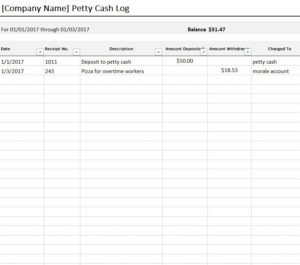 FREE 14+ Petty Cash Log Templates Excel - Excel Templates