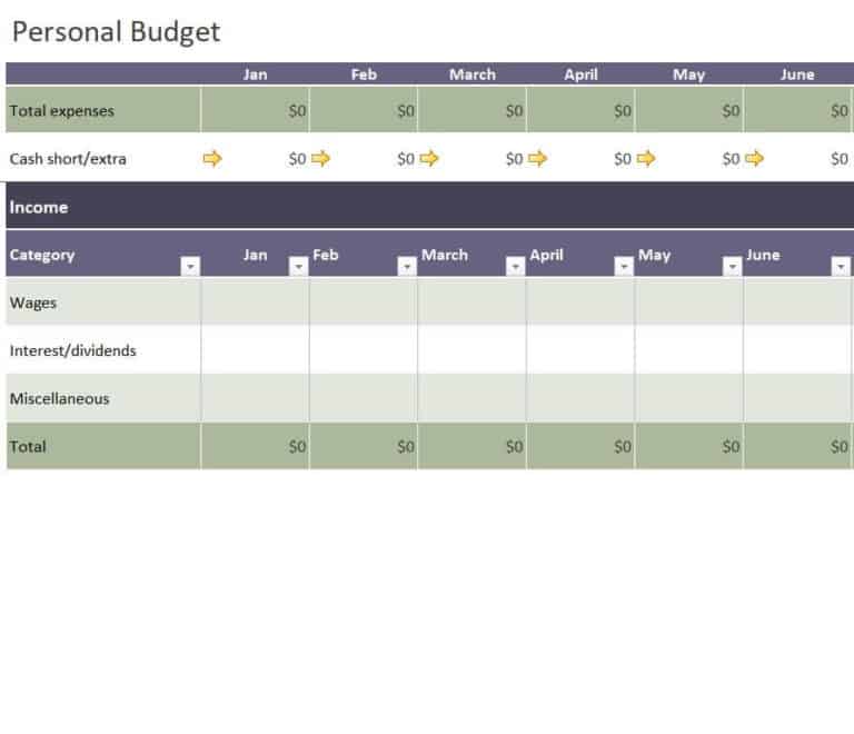Top 20 Excel Budget Worksheet Templates - Excel Templates