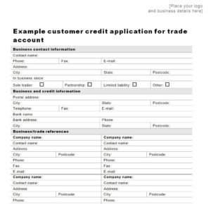 20+ FREE Credit Application Form Templates - Excel Templates