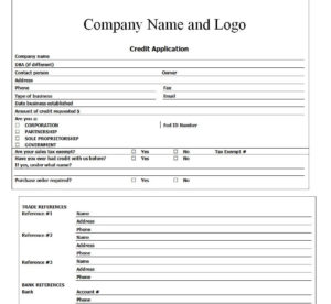 20+ FREE Credit Application Form Templates - Excel Templates