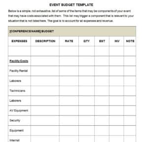 Top 10 FREE Event Budget Planning Templates - Excel Templates