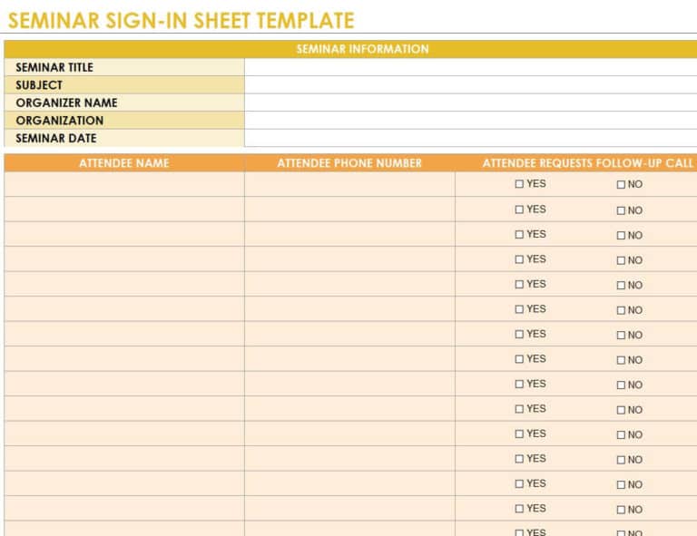 15+ Useful Sign In Sheet Templates (EXCEL & WORD) - Excel Templates